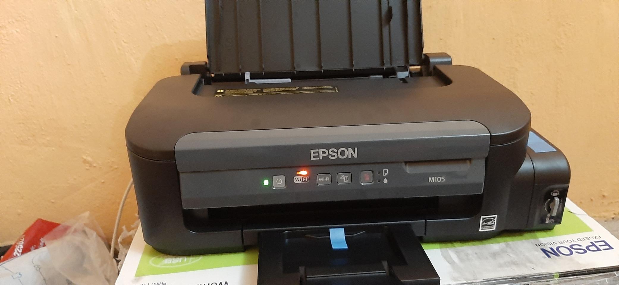 Amazon.in: Buy Epson EcoTank M105 Wi-Fi Single Function B&W Printer ...