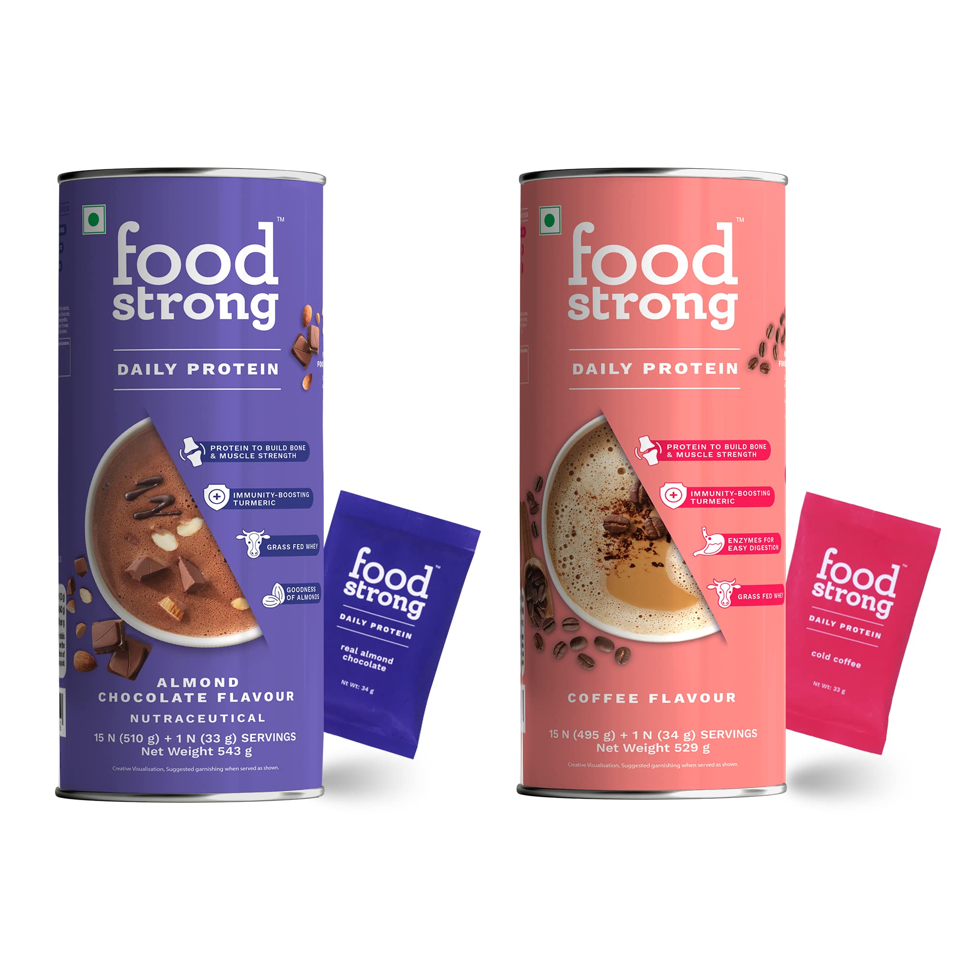 Buy foodstrong Whey Protein Powder,Grass-Fed,100% Whey,Daily Protein ...