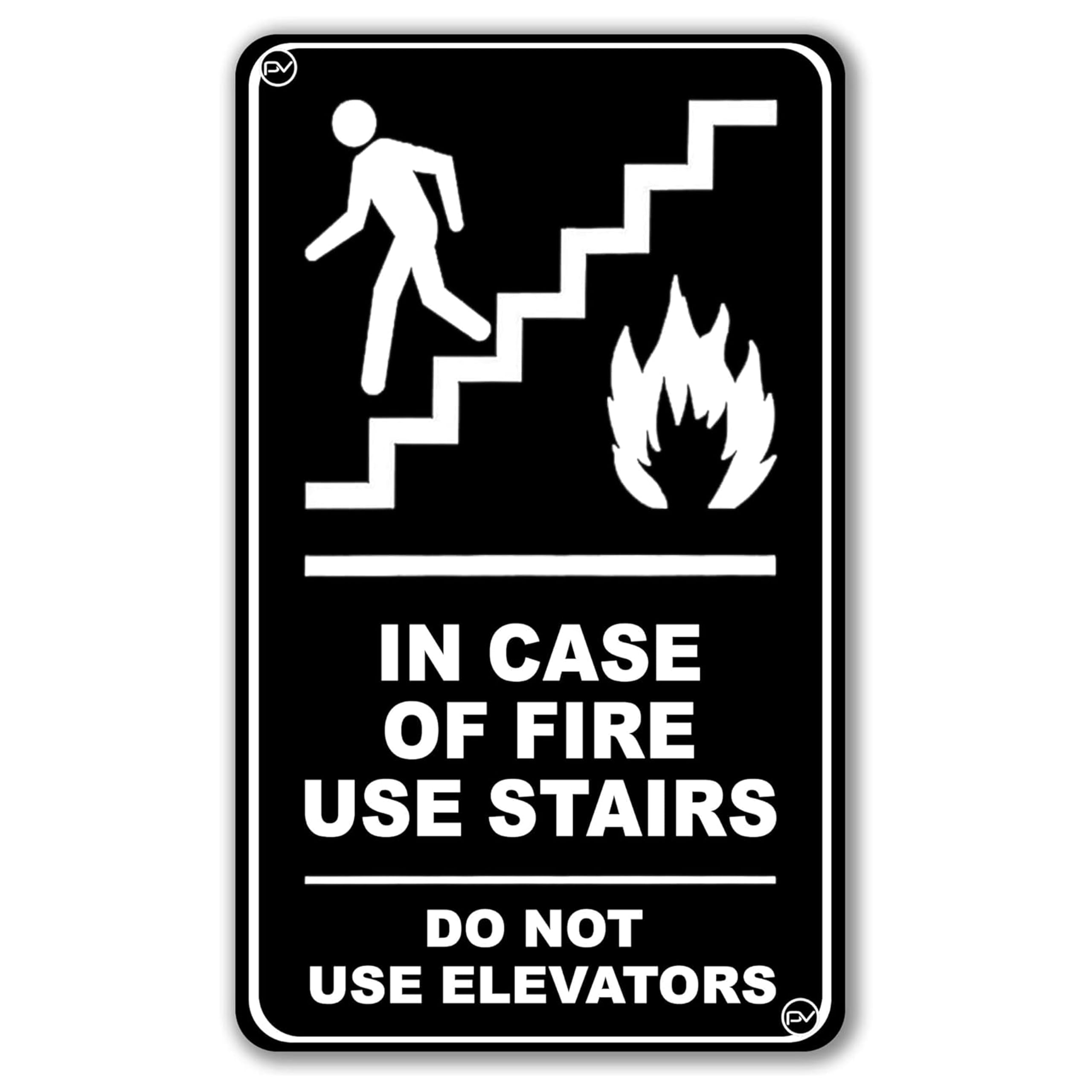 Amazon.com: In Case Of Fire Use Stairway, Stairs Sign, ADA Signage ...