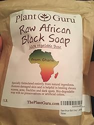Amazon.com : Raw African Black Soap 1 lb. Bar From Ghana 100% Pure ...