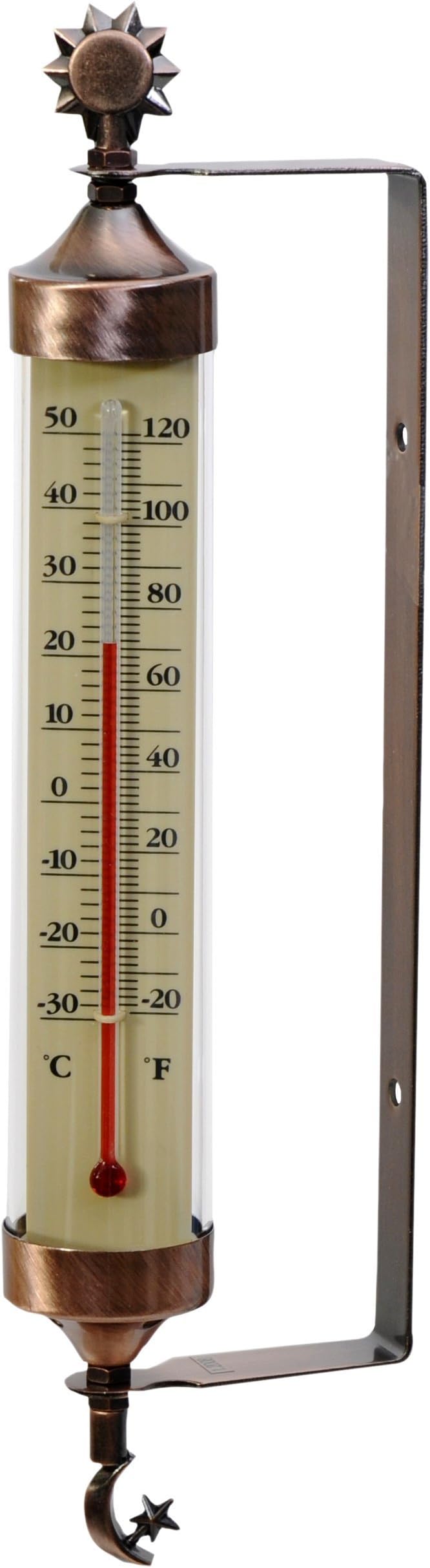 Amazon.com: AcuRite 02309 Weathered Copper Tube Thermometer with Sun ...