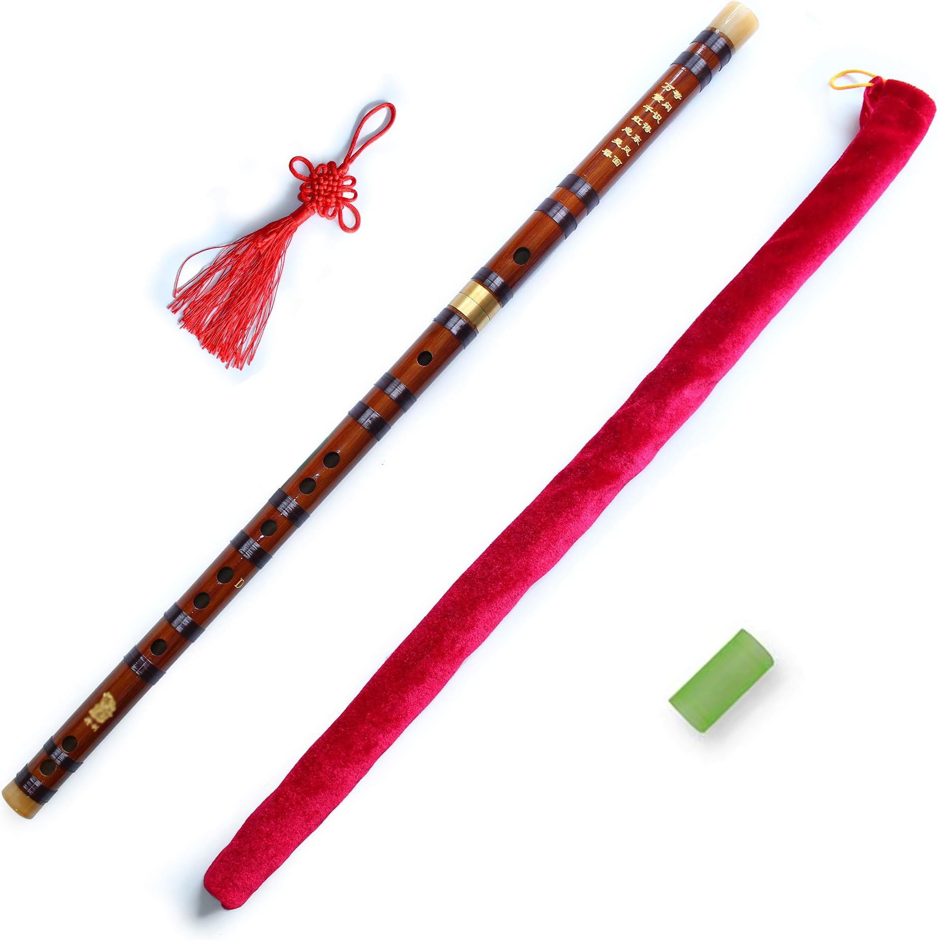 Amazon.com: Dark Brown Vertical Bamboo Flute Chinese Musical Instrument ...