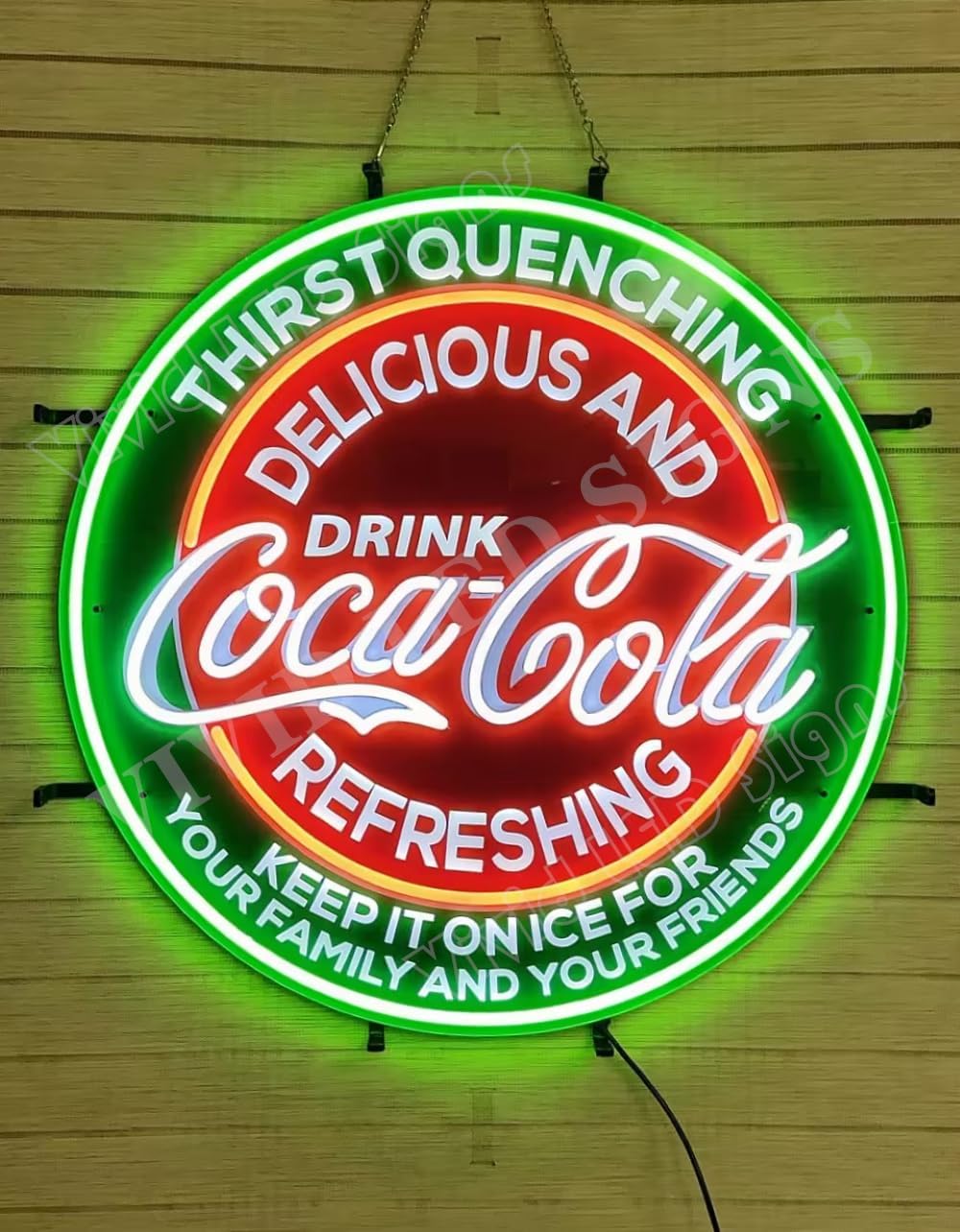 Queen Sense 24"x24" Delicious and Refreshing Coca Coke Drink LED Sign ...