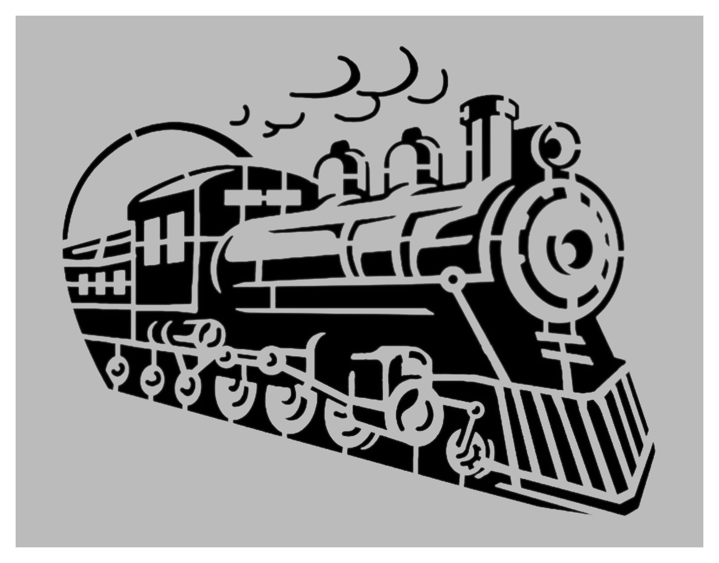 Amazon.com : Railroad Locomotive Train Tunnel Stencil - Reusable ...