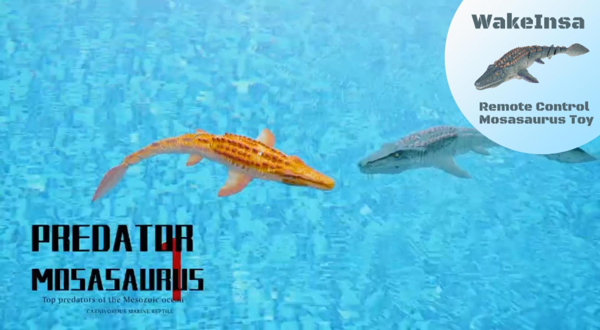 Watch WakeInsa Remote Control Dinosaur,Mosasaurus Toy,Kid Pool Toy on ...