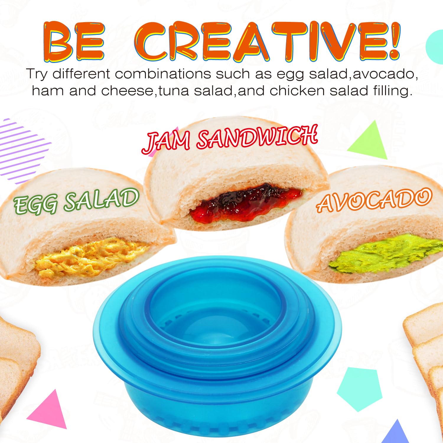 Snapklik.com : Sandwich Cutter And Sealer - 5 PCS Decruster Sandwich ...