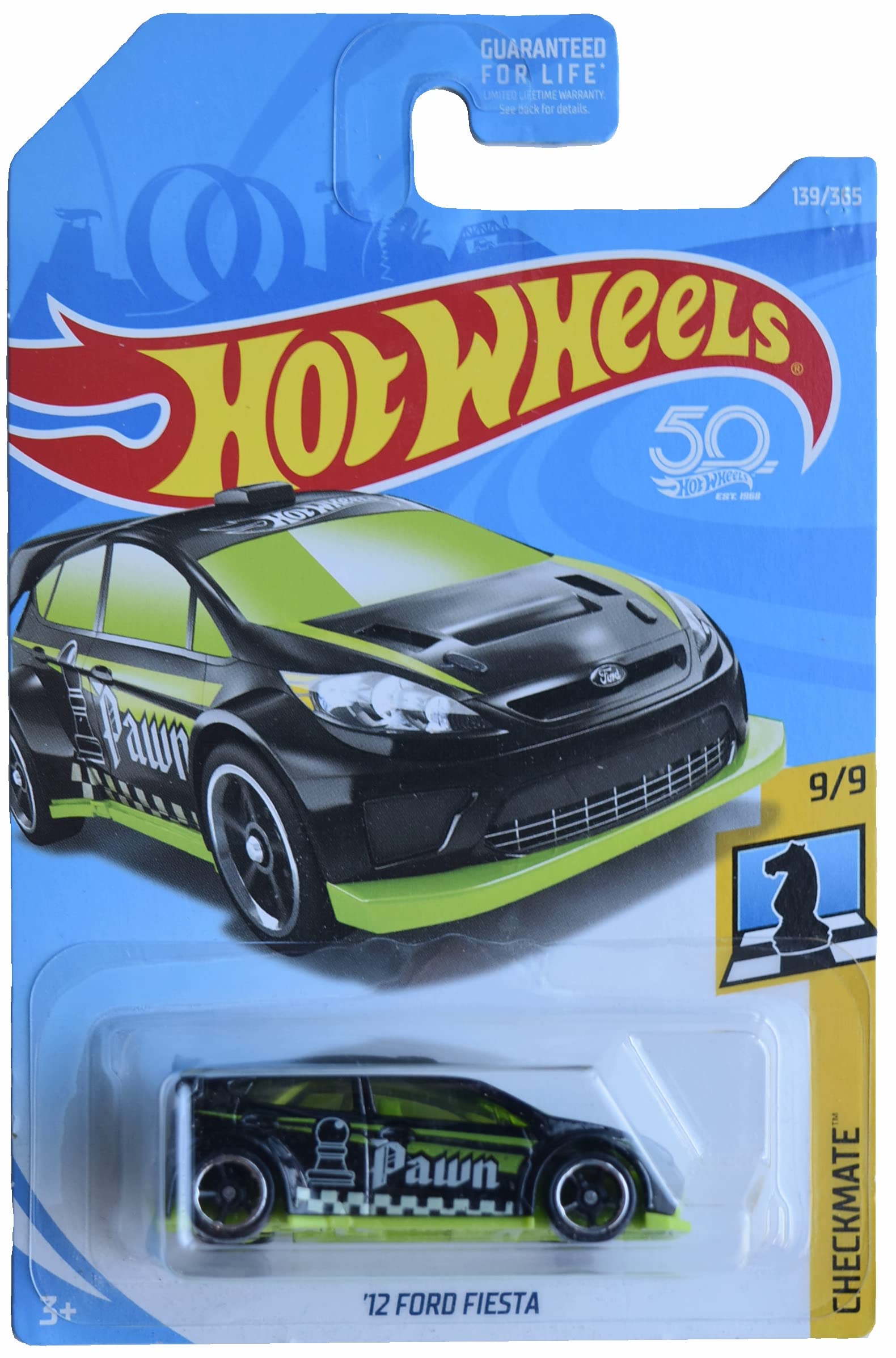 Amazon.com: Hot Wheels '12 Ford Fiesta, Checkmate 9/9 : Toys & Games