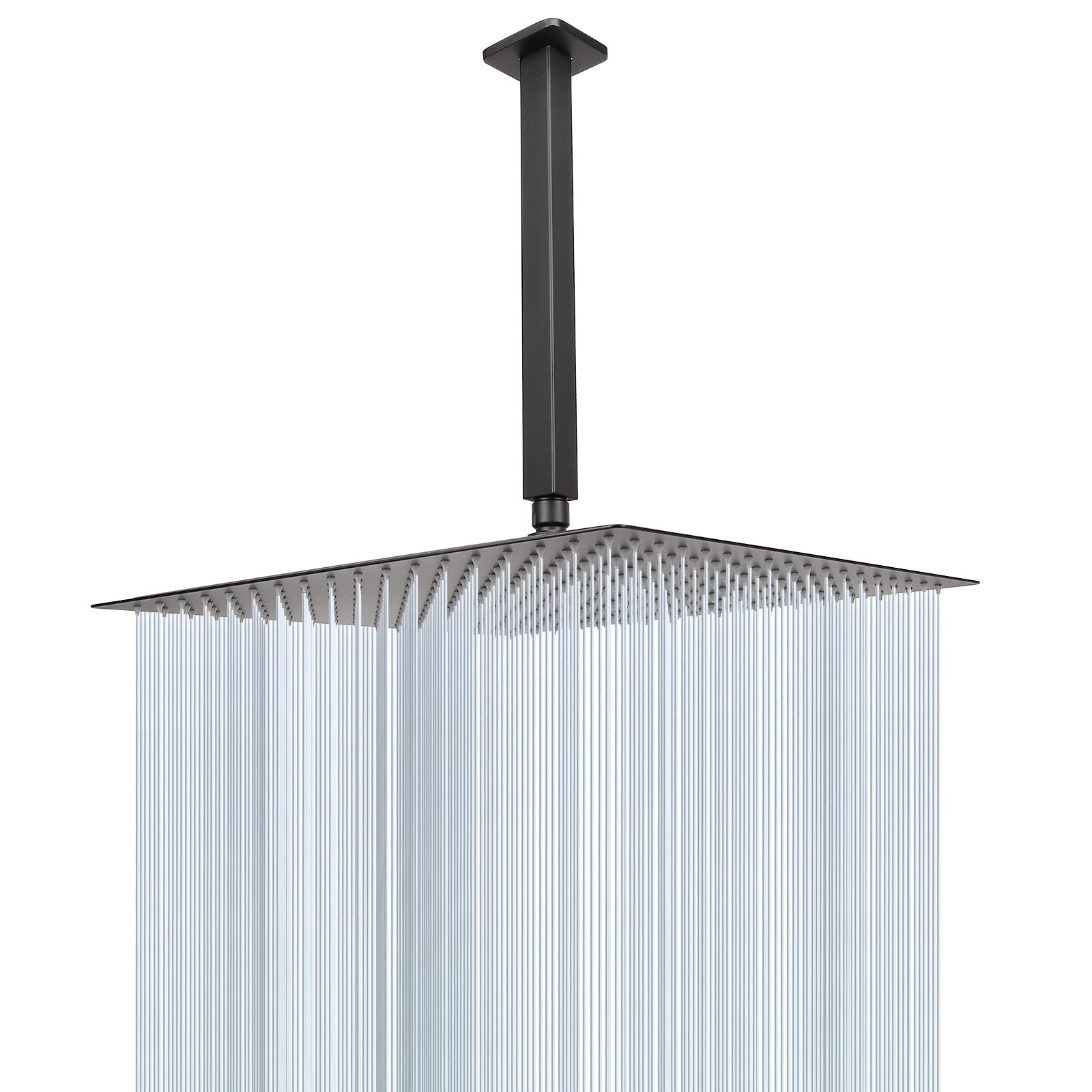 Rain Shower Head With Shower Arm, NearMoon Ceiling Mount Square Shower ...