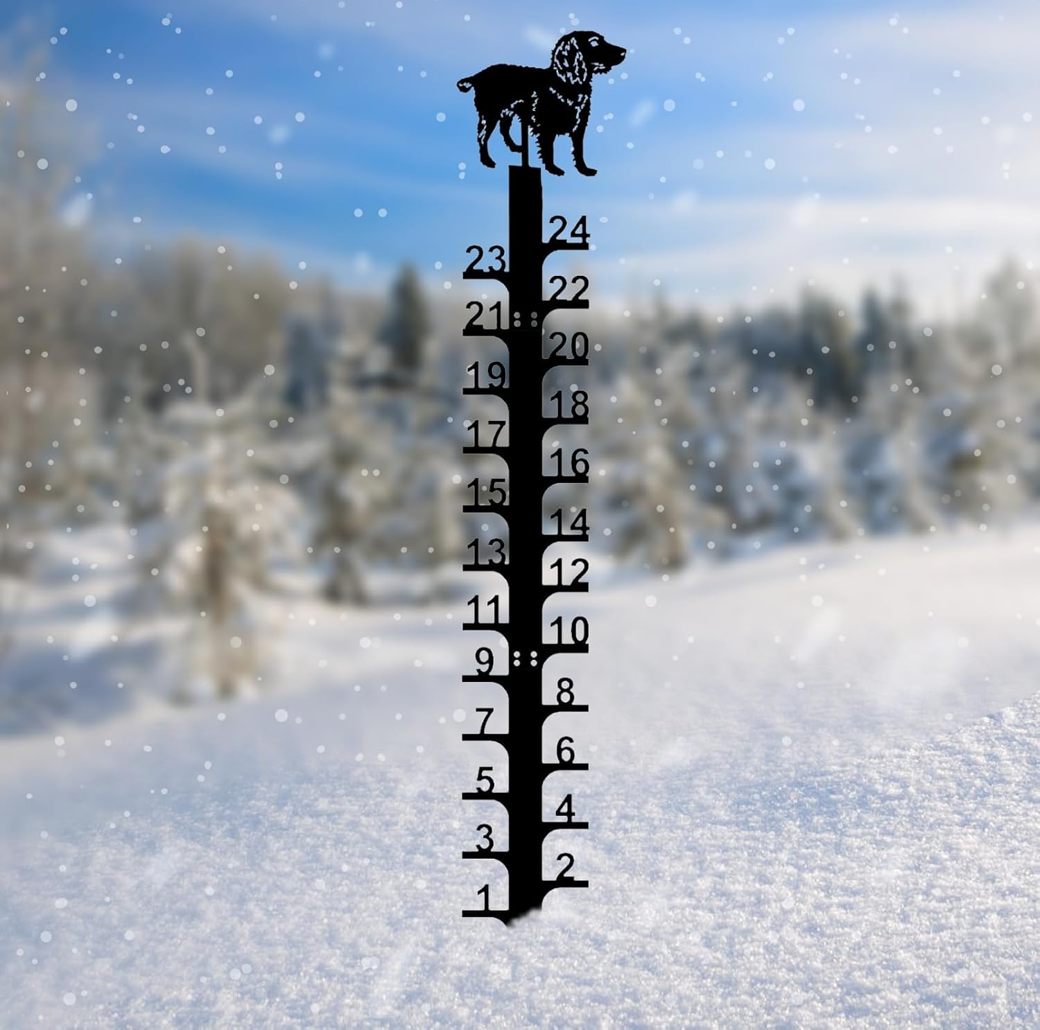 Amazon.com : Snow Gauge 24 inch - Iron Art Christmas Holiday Snowflake ...