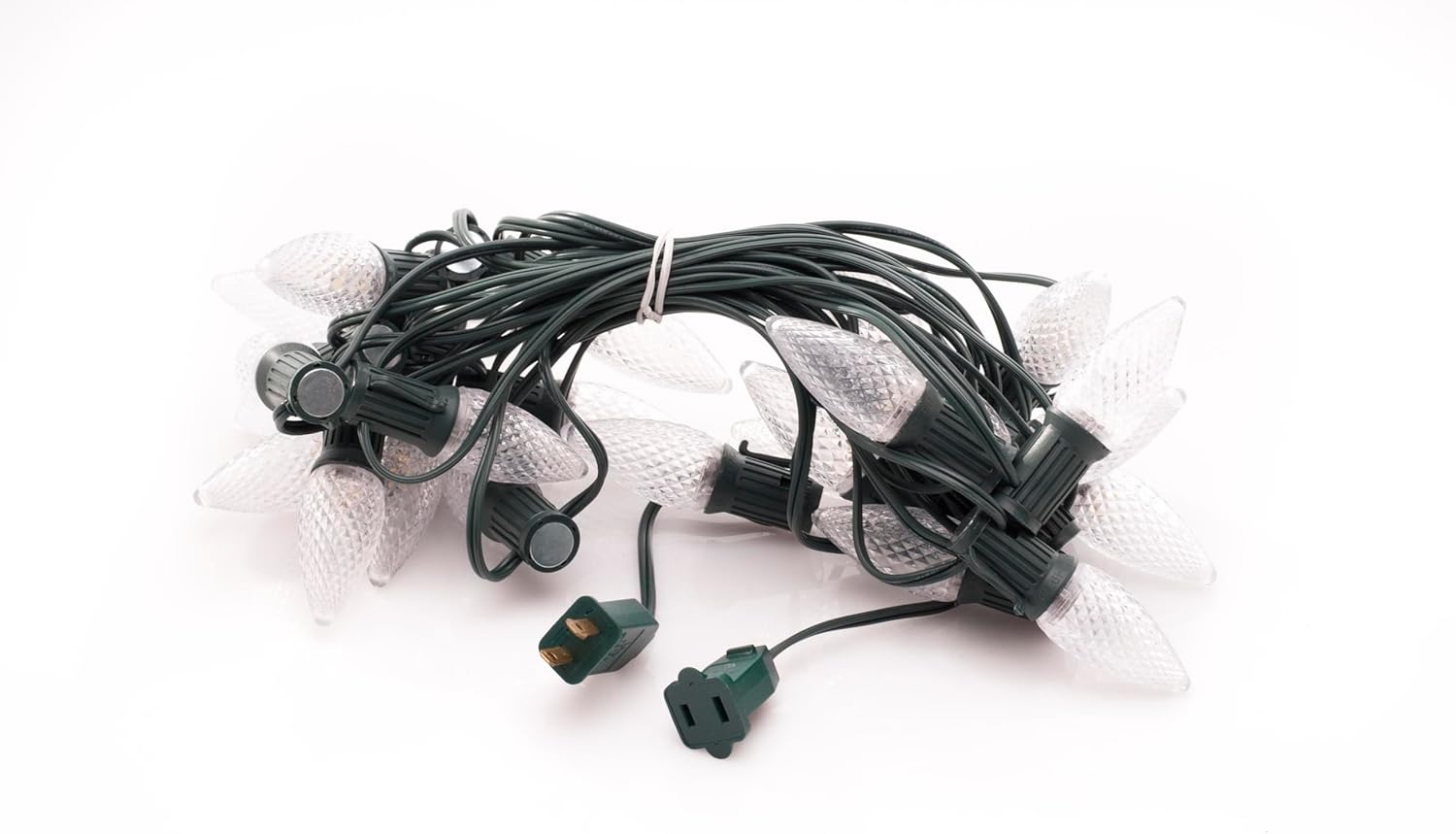 Lite-Netics Magnetic Christmas Light Strand Green, 25ft & 100ft Length ...