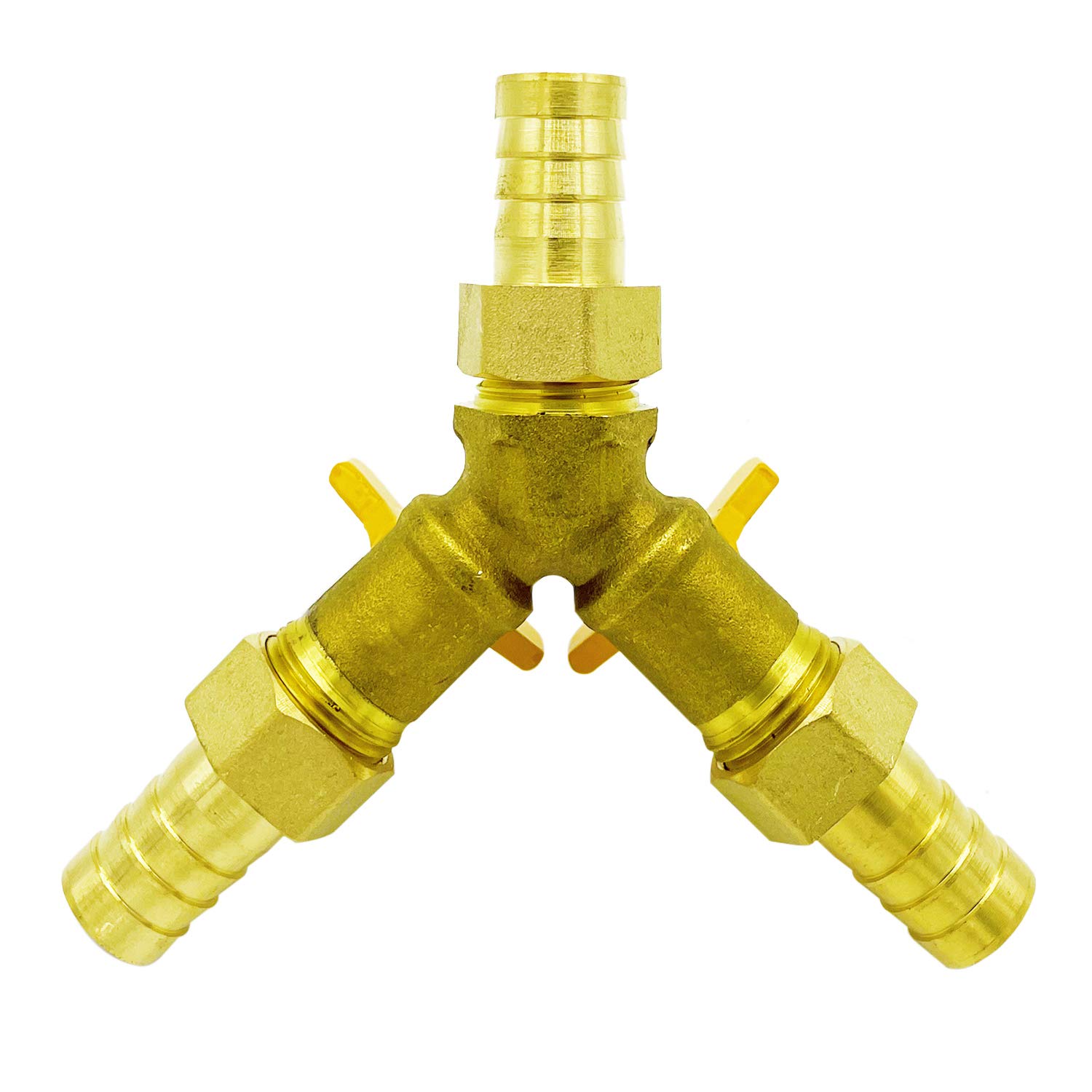 Snapklik.com : Metaland Brass 3 Way Shut-Off Valve