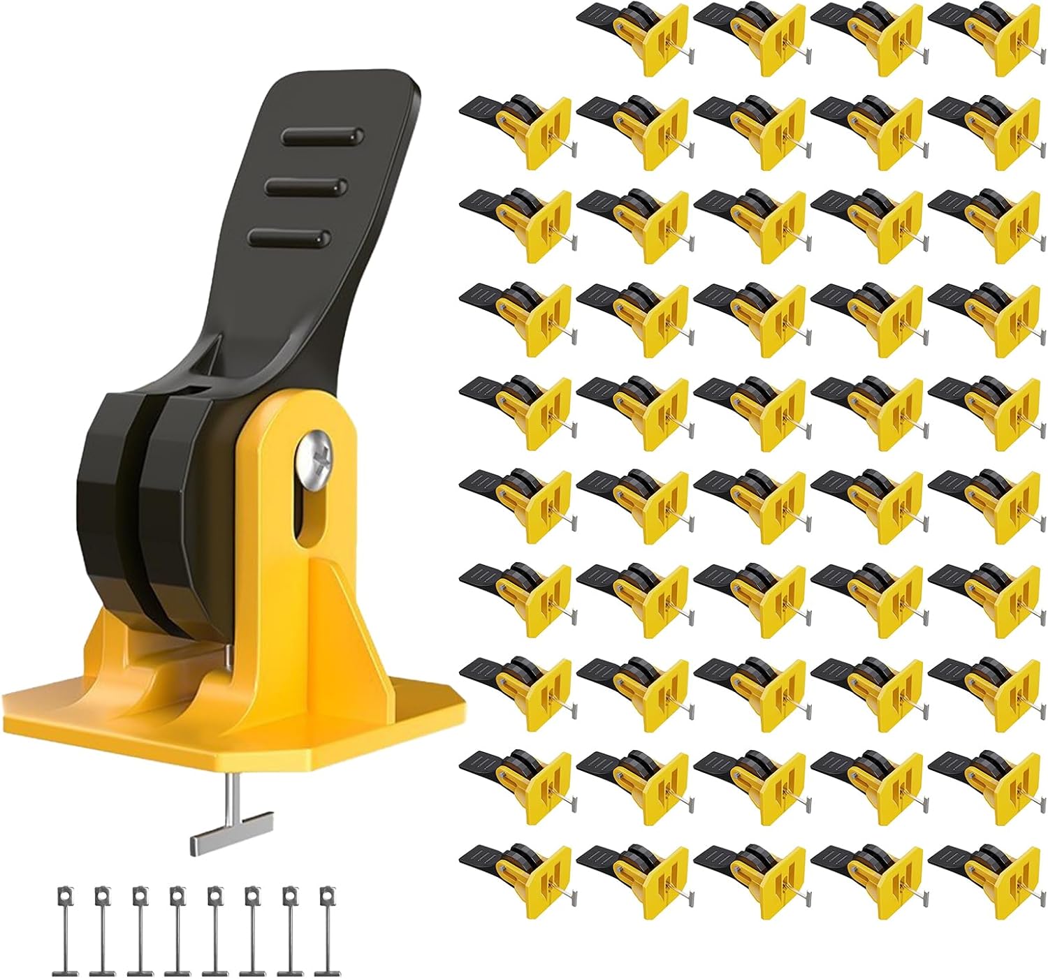 XHDA Tile Leveling System Kit, 100 Pcs Reusable Tile Levelers with 100 ...