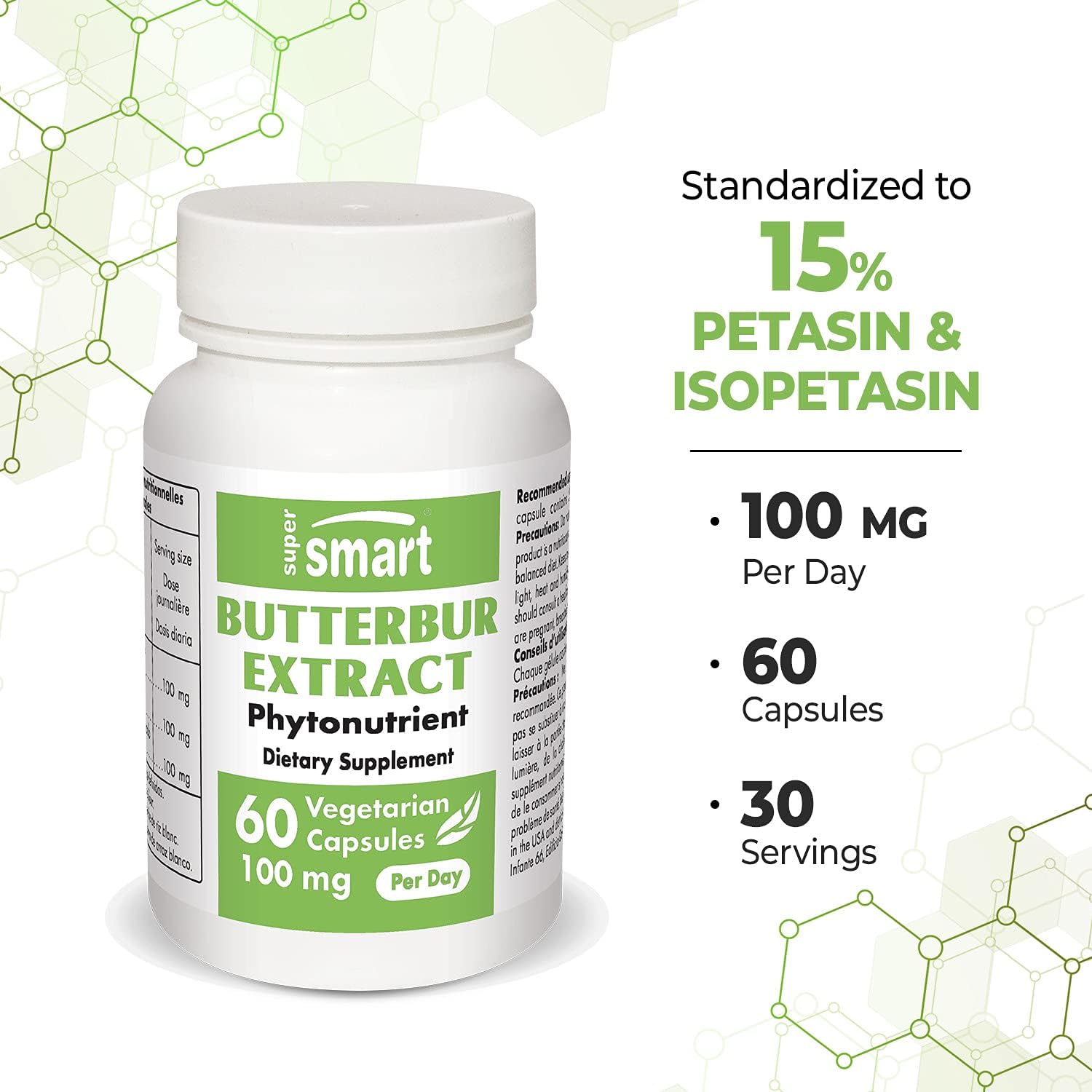 Buy Supersmart - Butterbur Extract 100 mg Per Day - Extract of ...