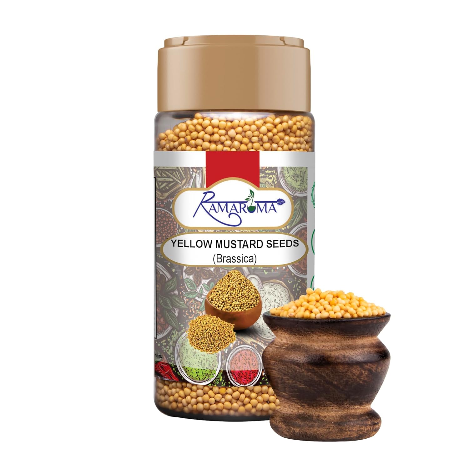 Amazon.com: Ramaroma Yellow Mustard Seeds 4oz (113g) Jar ~ All Natural ...