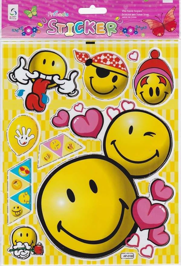 Amazon.com: Smiley Smilies sticker decal 1 sheet Dimensions: 25 cm x 20 ...
