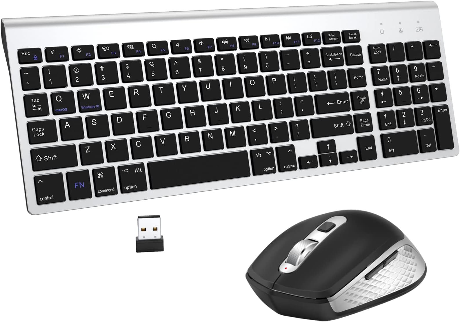 Amazon.com: Wireless Keyboard and Mouse - FEDARFOX Dual System ...