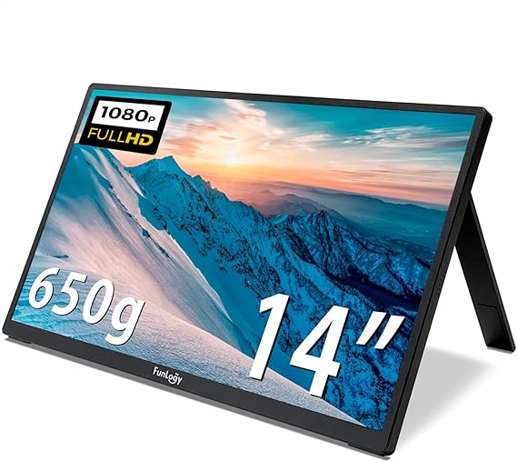 Amazon.co.jp: FunLogy Mobi.2（モニター/モバイルモニター）【14インチ / 軽量 薄型 650g / ノングレア/フルHD 1920×1080 / デュアル ...