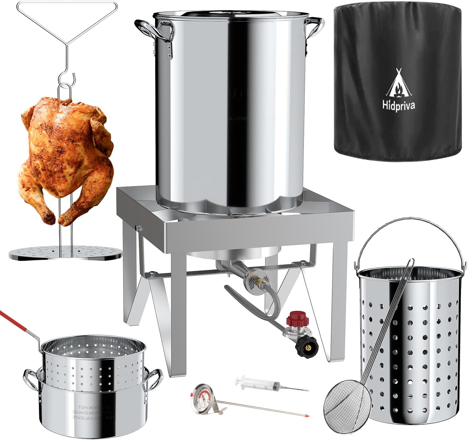 Amazon.com: AOSION 30QT Stainless Steel Turkey Fryer&Seafood Boil Pot ...