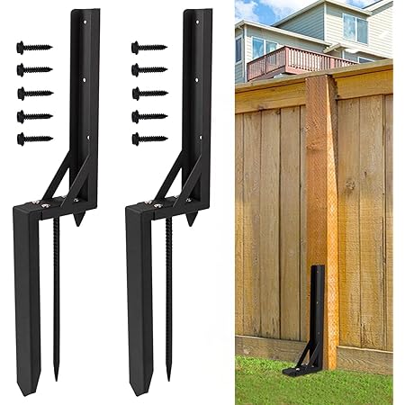 Wpbhk 2PCS Fence Post Repair Kit Heavy Duty Fixer Anchor Ground Spike ...