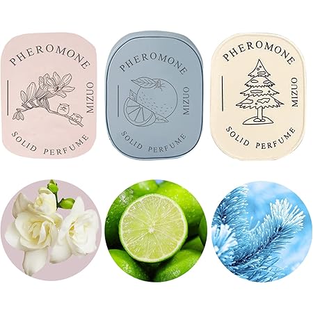 Amazon.com : Grospe 3PCS Solid Balm Sets Solid Perfume Portable Pocket ...