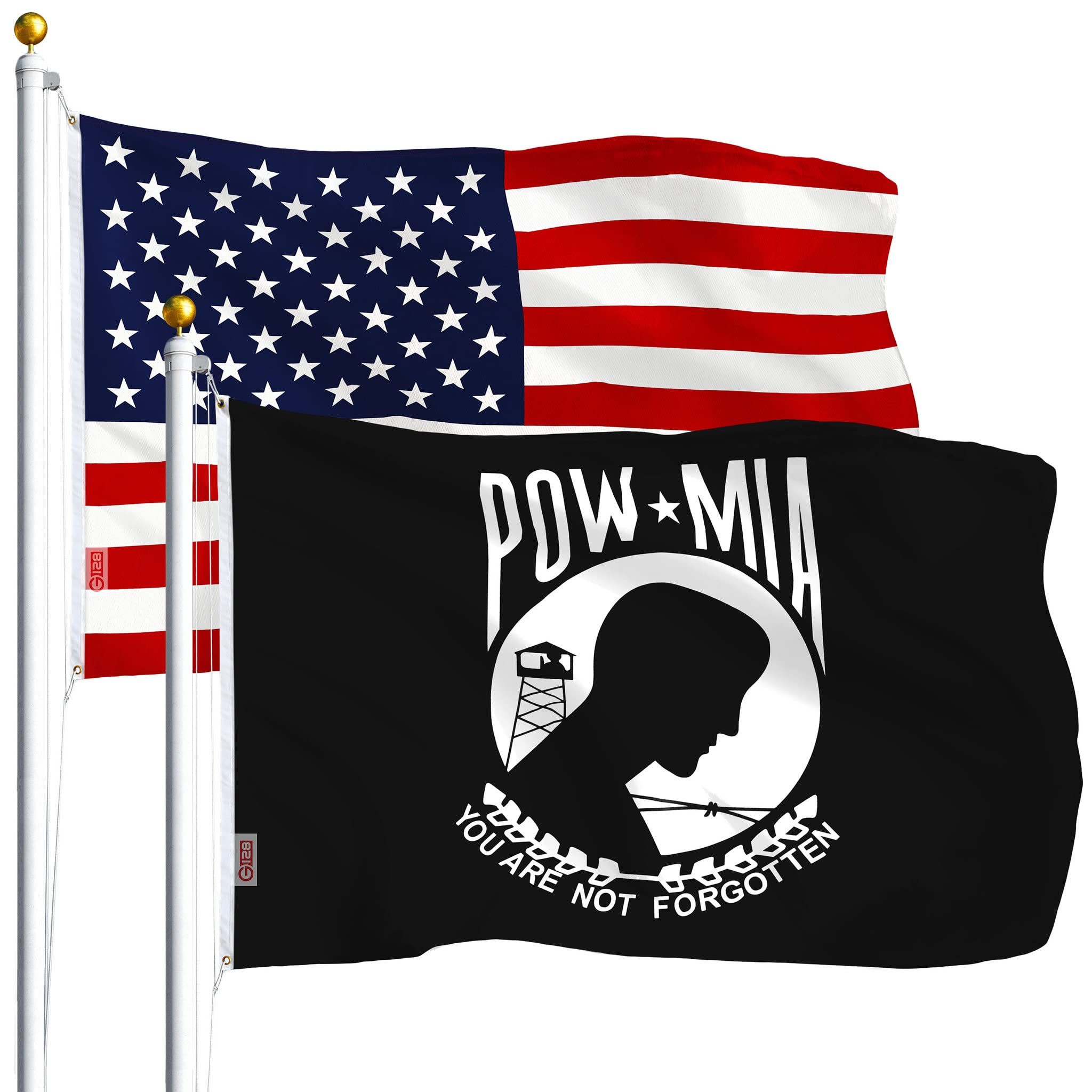 American Flag And Pow Flag