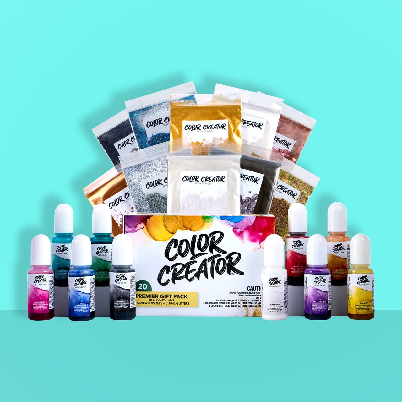 Snapklik.com : Alumilite Color Creator Premier Gift Pack Mica Powder 20 ...