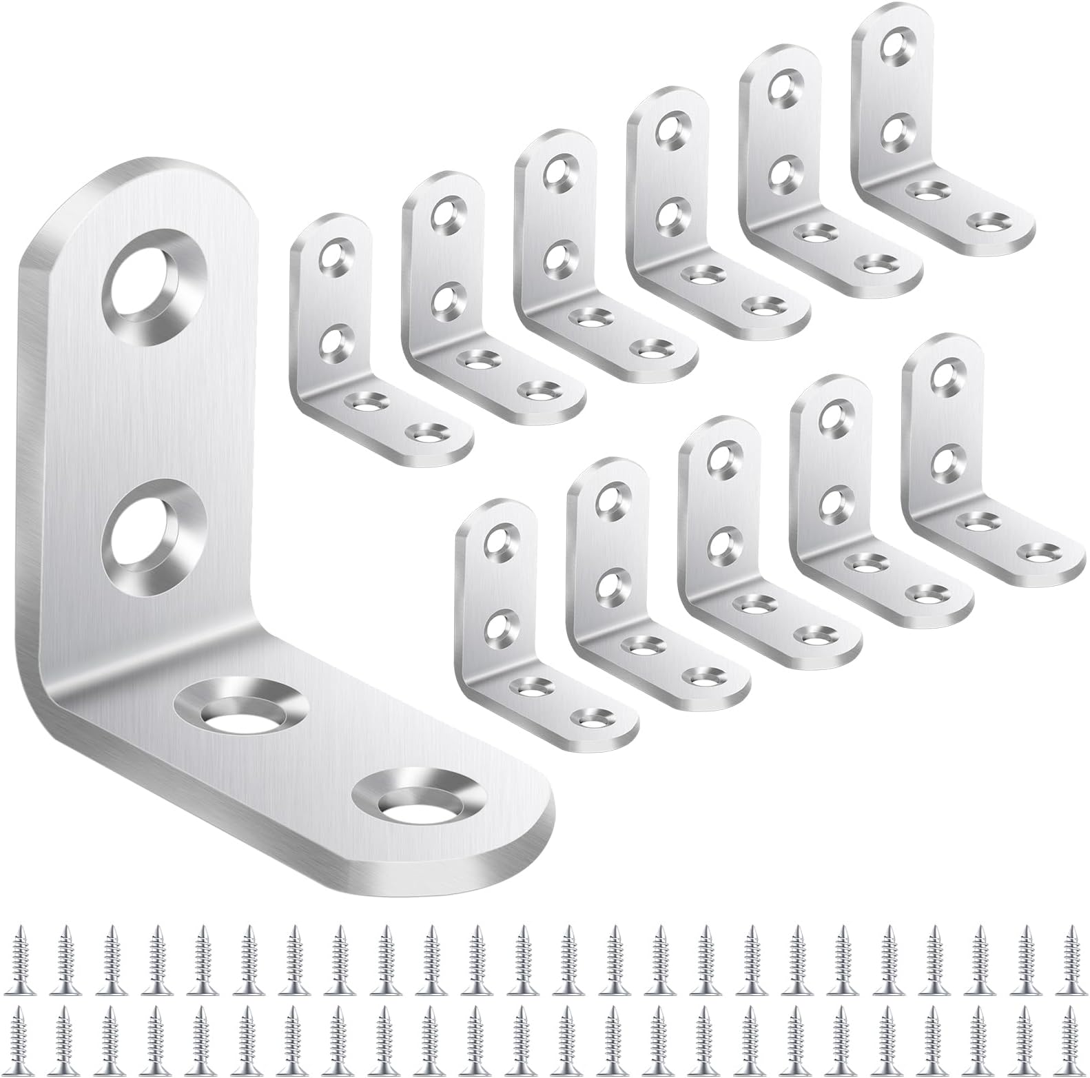 Merriway BH02067 (10 Pcs) Standard Worktop Bracket 25mm (1 Inch) Square ...
