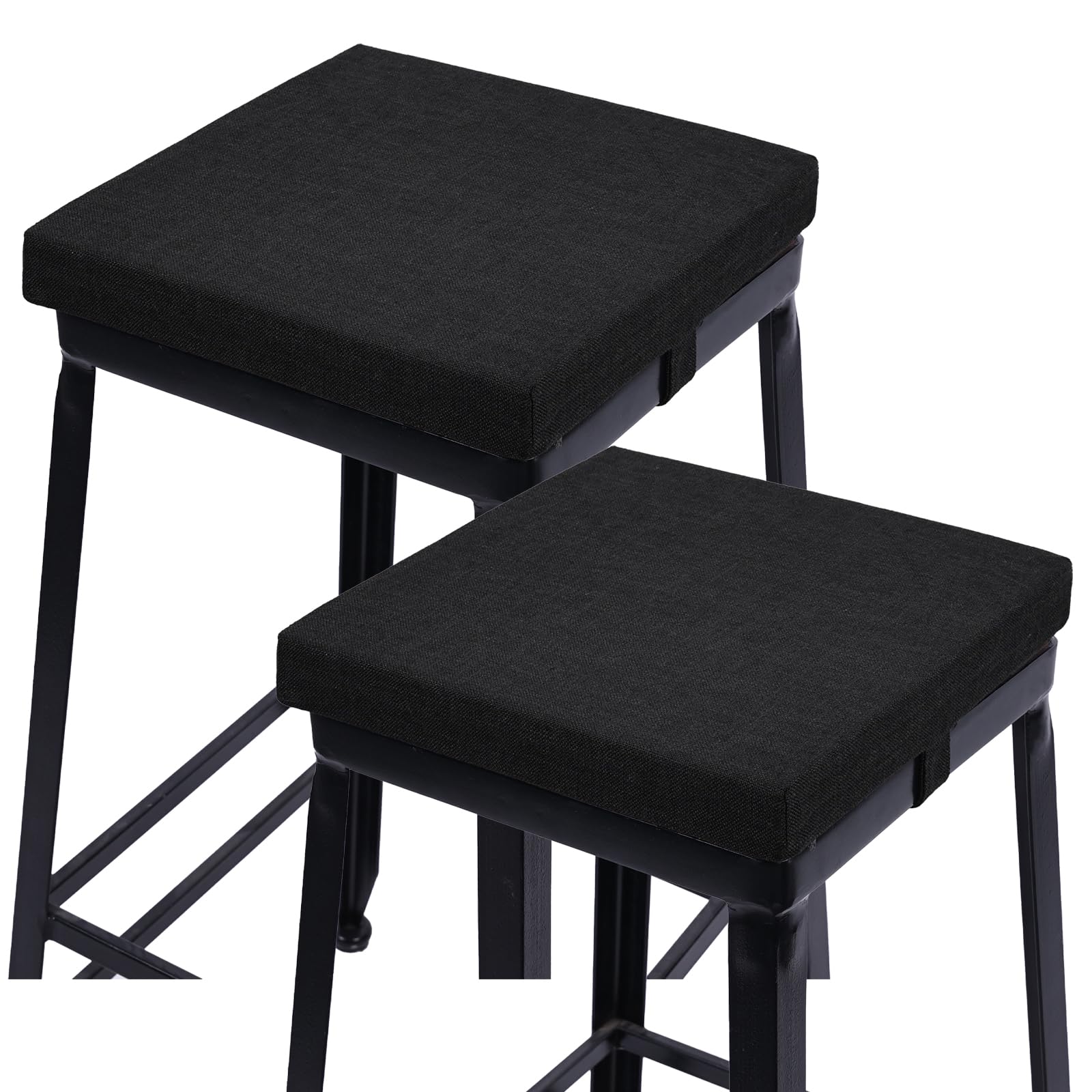Amazon.com: baibu 12 Inch Stool Cushion Square with Ties Set of 2, Non ...