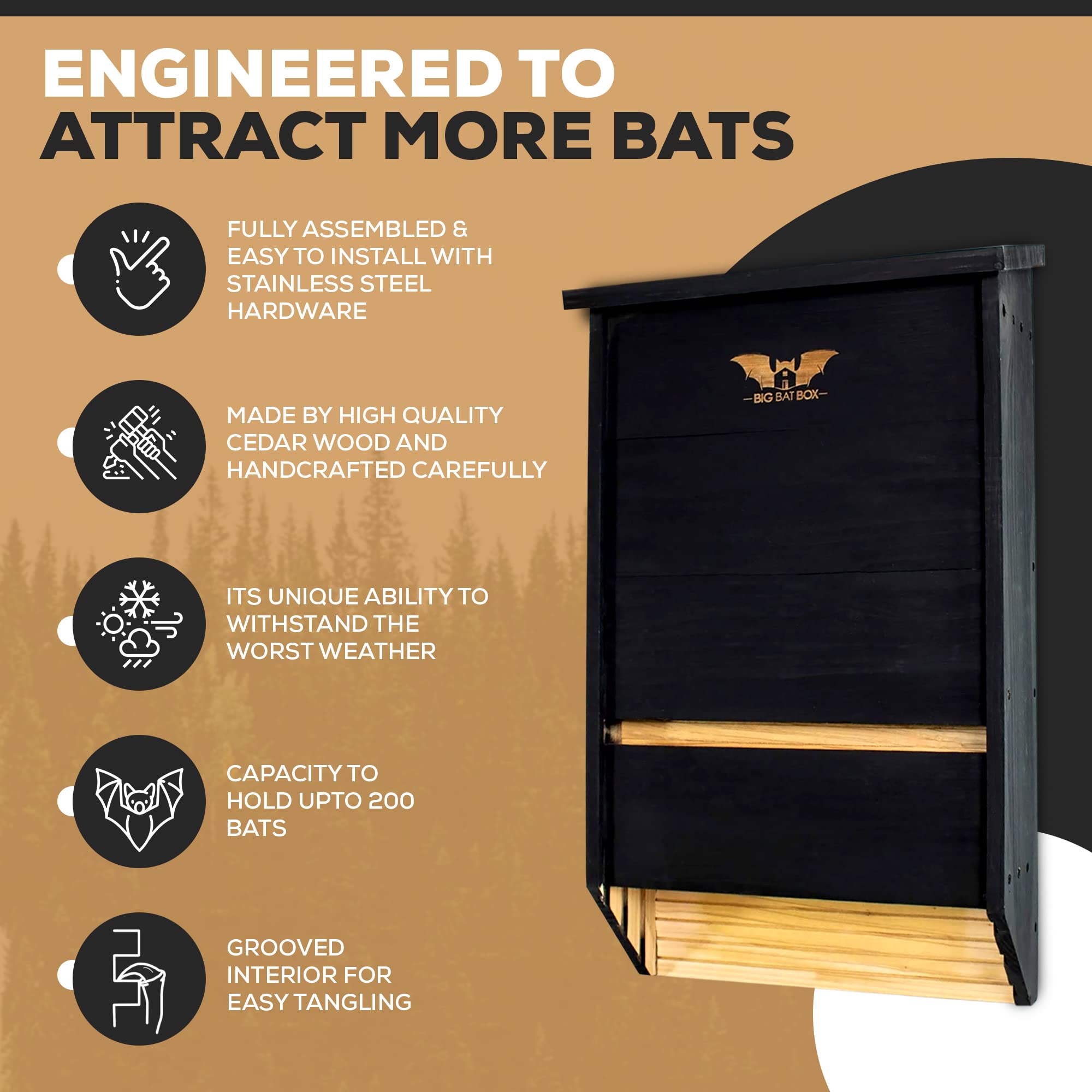 Buy BIGBATBOX -Bat House Kit for Outdoors - Bat Box Design. BCI ...