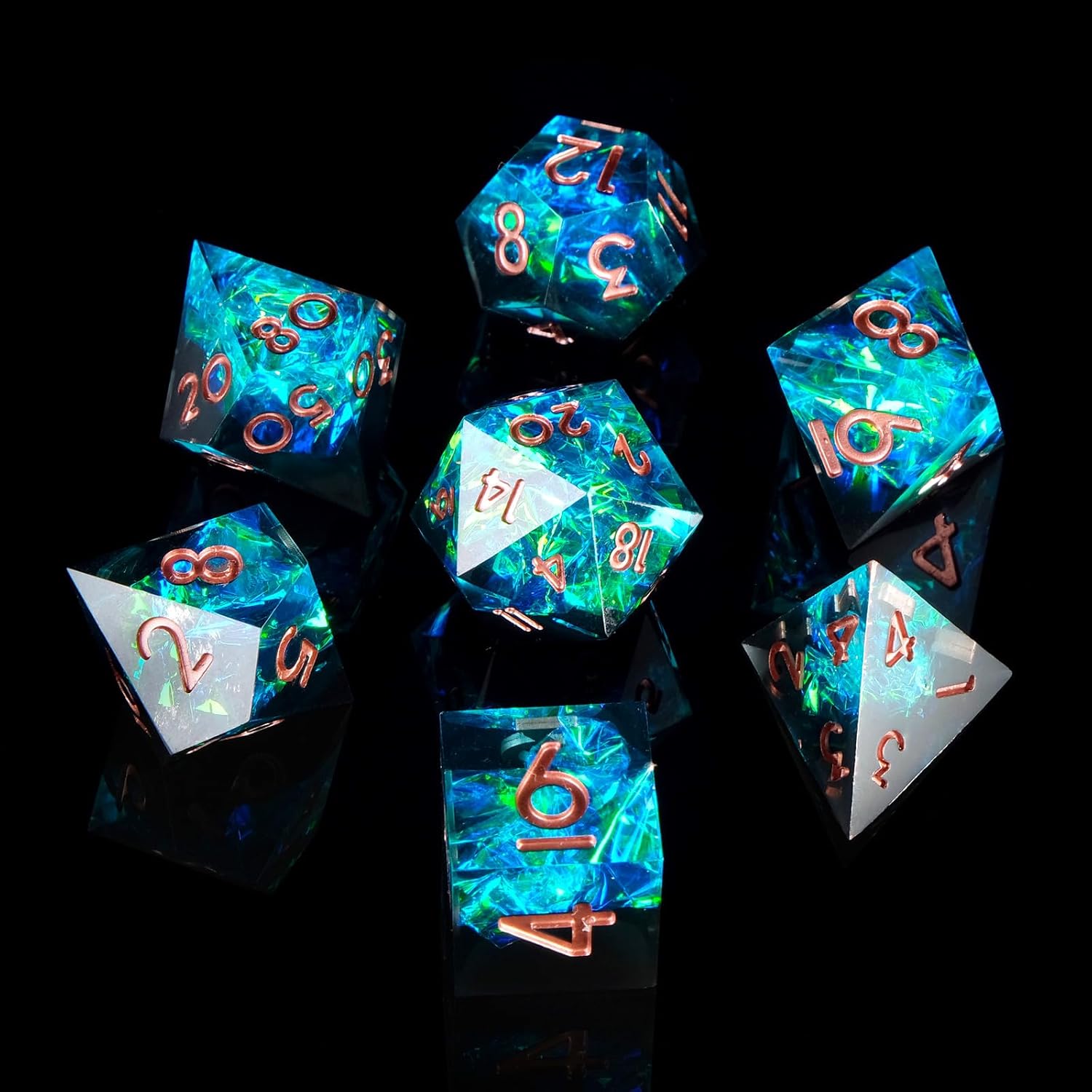Amazon.com: Sharp Edge DND Dice Set Handmade 7 Accessories Dice for ...