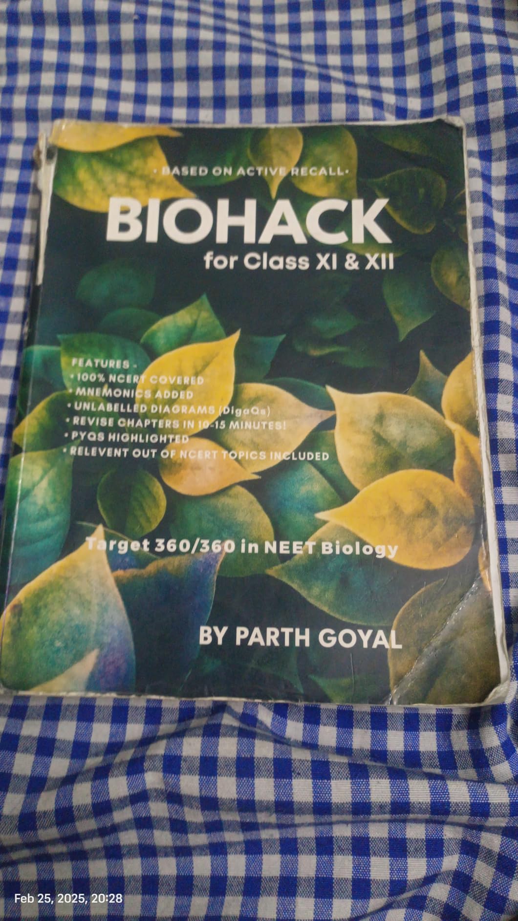BIOHACK : For NEET UG : Class XI & XII Biology (Colored, English ...
