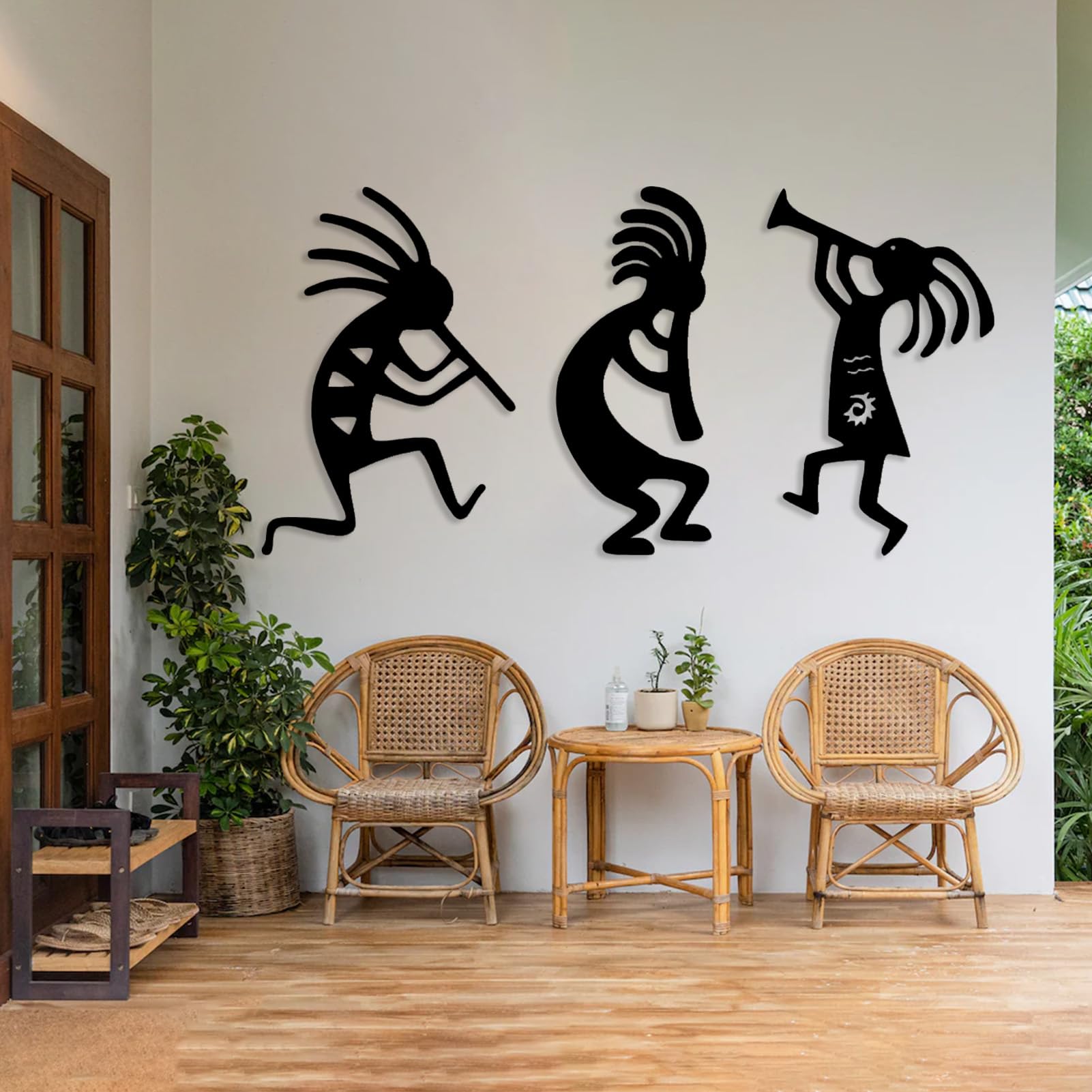 Amazon.com: Idadey 3Pcs Kokopelli Metal Wall Art, Kokopelli Metal Wall ...