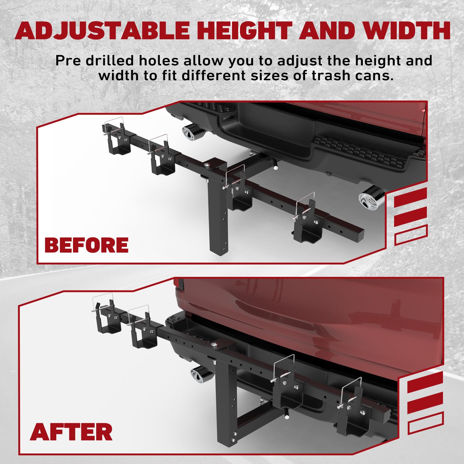 Snapklik.com : ELITEWILL Dual Trash Can Hauler,Wheeled Garbage Can ...