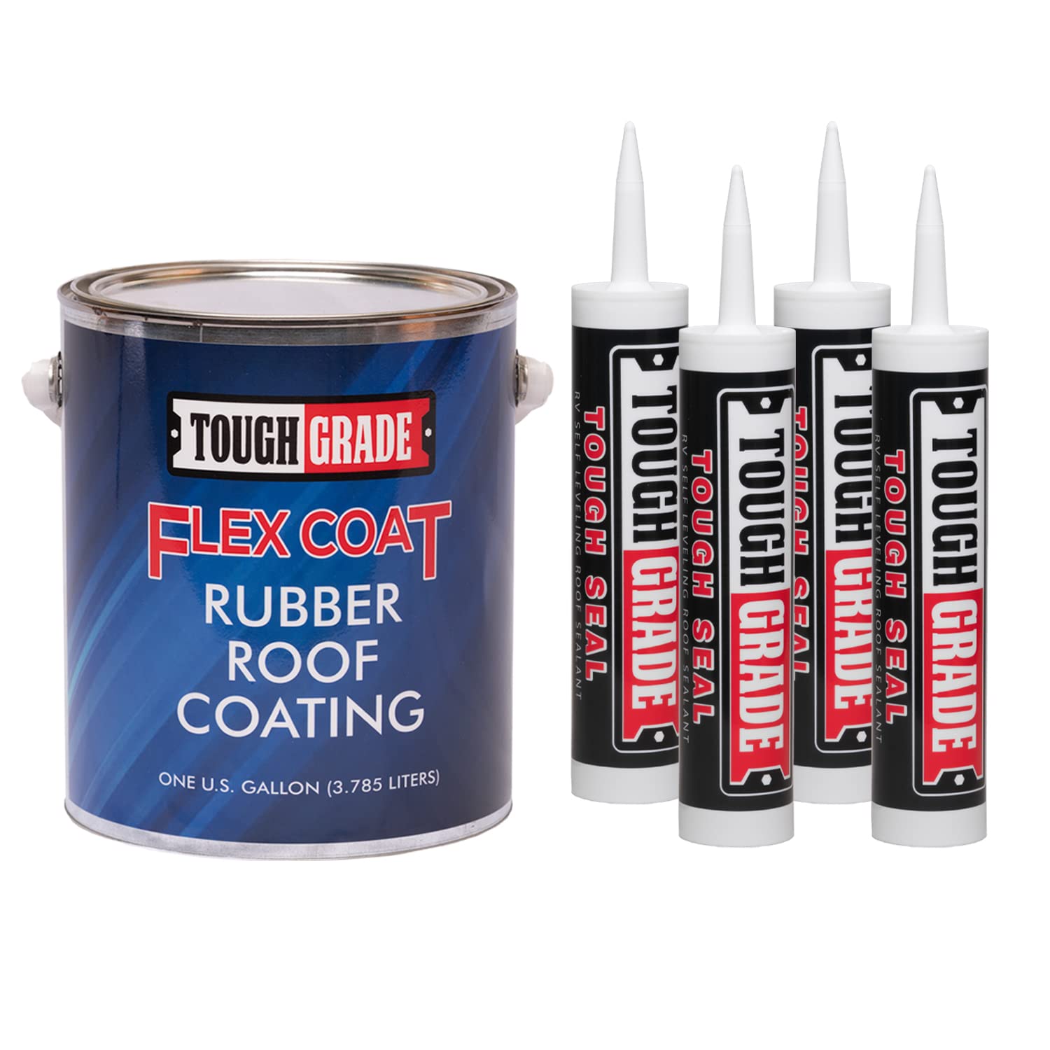 Amazon.com: ToughGrade RV Roof Repair Kit | 1 Gallon Flex Coat + 4 ...