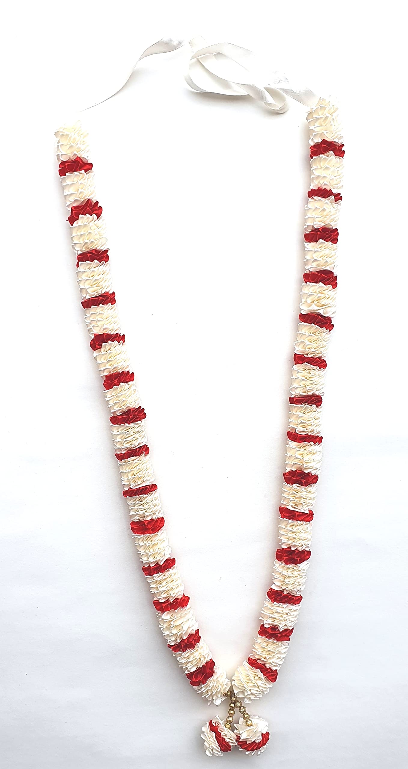 Buy Artonezt 21 Inch Artificial Satin Garland Phool Mala for Idol Photo ...