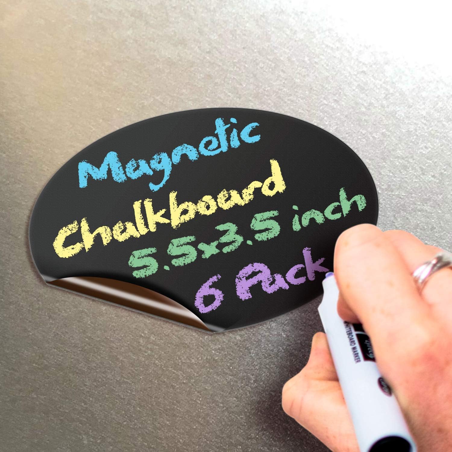 Amazon.com: iSYFIX Magnetic Chalkboard Notes - 5.5 x 5.5 inch, 6 Pack ...
