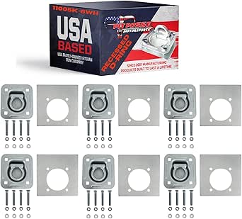 Amazon.com: Pit Posse 11005K-6WH Cargo Trailer Recessed Pan D Ring ...