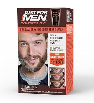 Amazon.com : Just for Men Control GX Grey Reducing Beard Wash Shampoo ...
