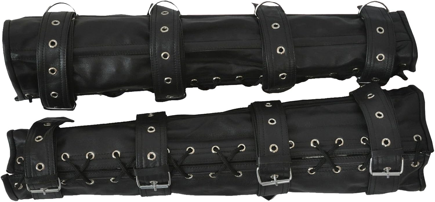 Amazon.com: Real Leather Bondage Arm & Leg Binders - Heavy Duty BDSM ...