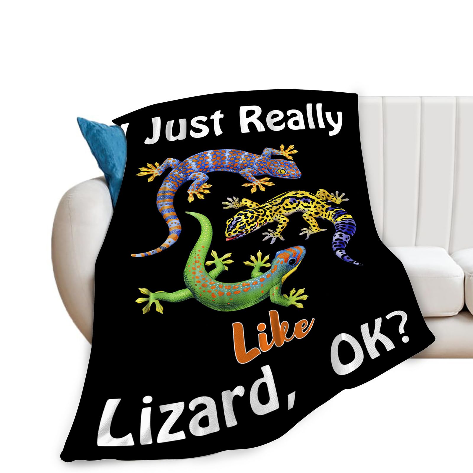 Amazon.com: Lizard Blanket Cozy Plush Reptiles Animal Gifts Lovers ...