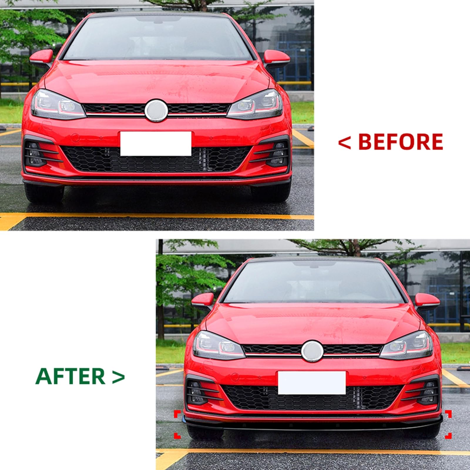 Snapklik.com : Front Bumper Spoiler Lip Kit For VW Golf 7.5 MK75 GTI R ...