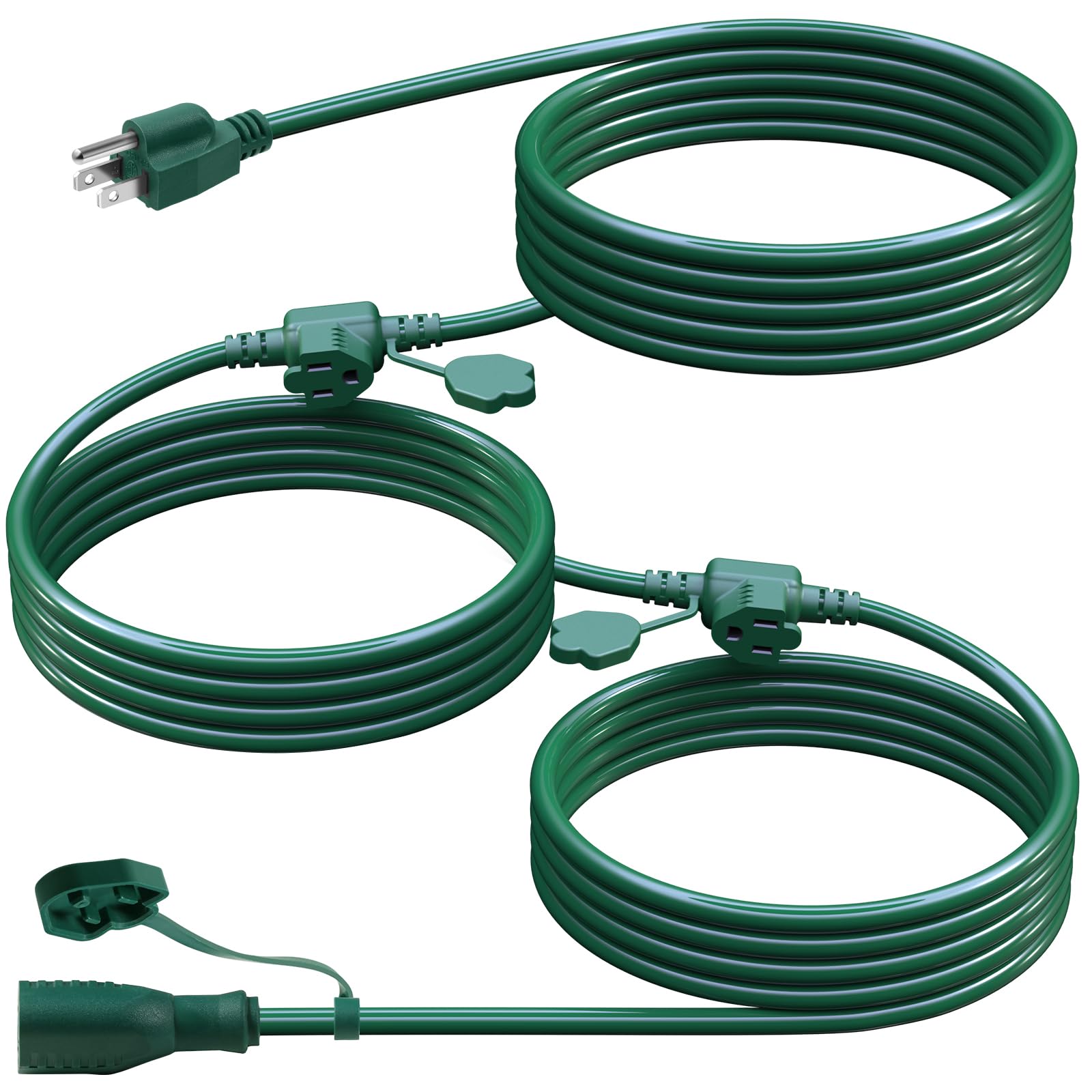 Amazon.com: Makevivi 25Ft Outdoor Extension Cord Multiple Plugs- Evenly ...