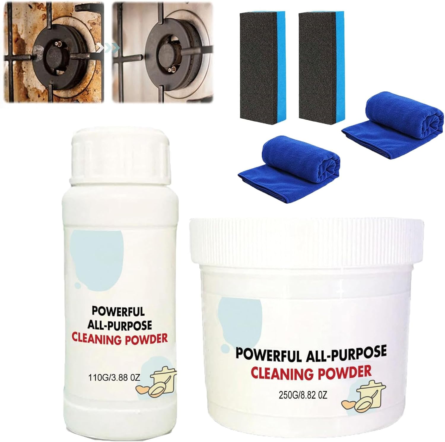 Peachloft Foaming Cleaner,Pousbo Powerful Kitchen All-Purpose Powder ...