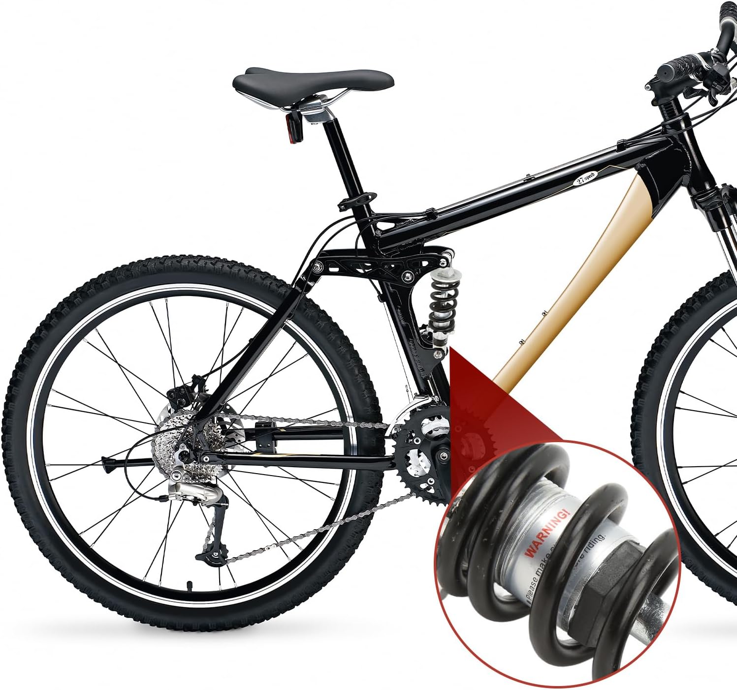 Amazon.com: Tissting Bike Rear Shock Absorber 150mm 400lbs 8mm Hole ...