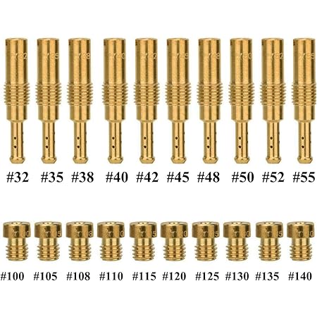 Amazon.com: 20 Pieces Carburetor Main Jet Kit, Include 10 Pieces ...