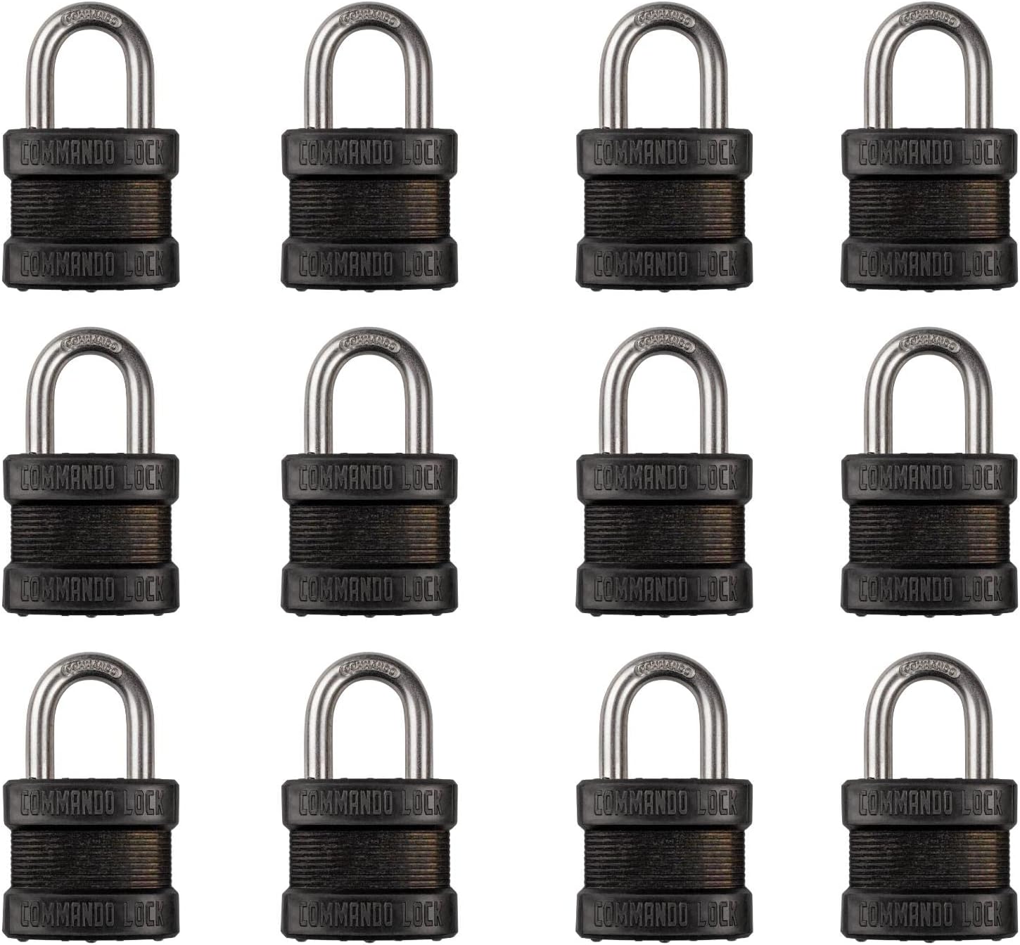 Commando Lock Blackout High-Security Laminated Steel Padlock - Anti ...
