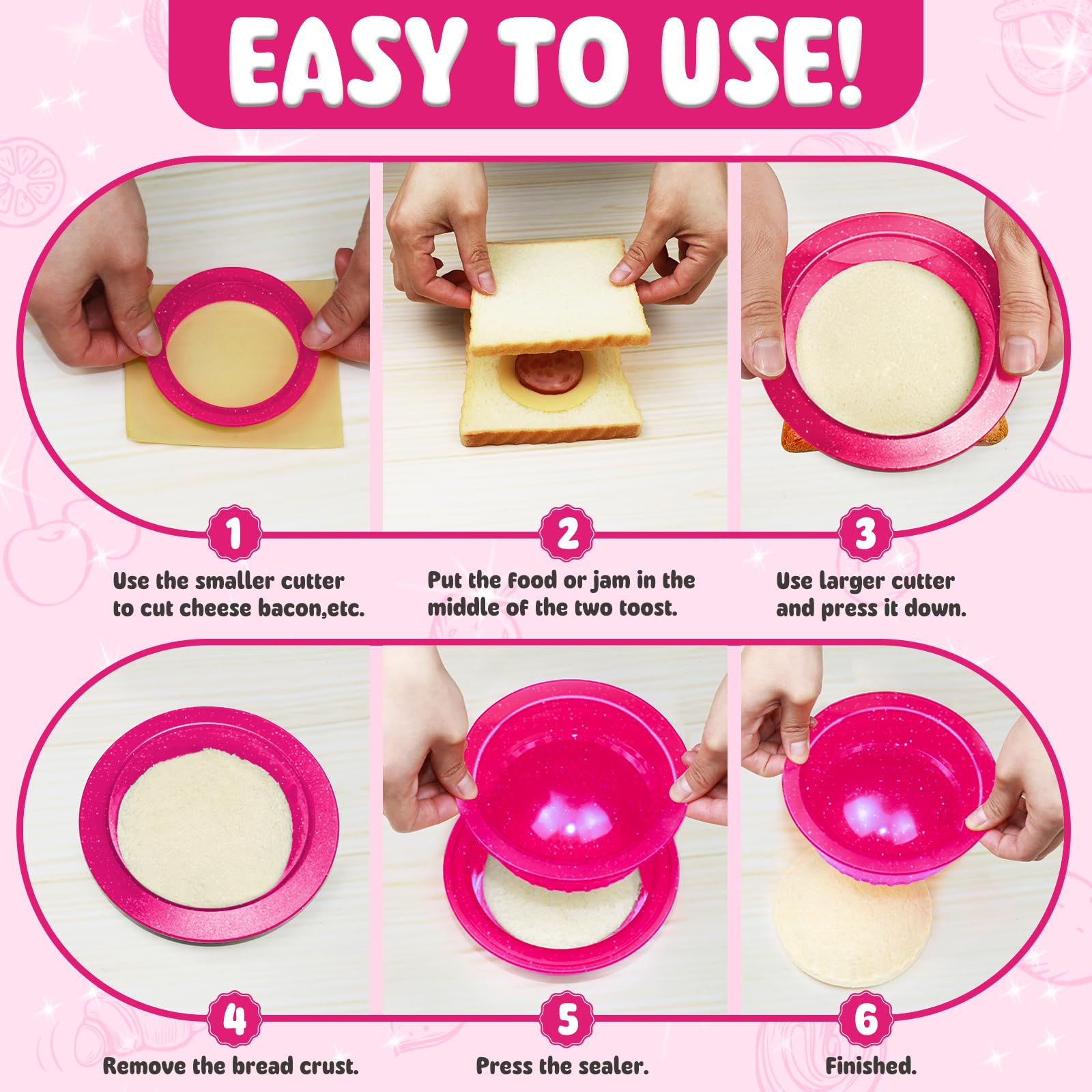 Snapklik.com : HiYZ Glitter Sandwich Cutter And Sealer - 5 PCS ...