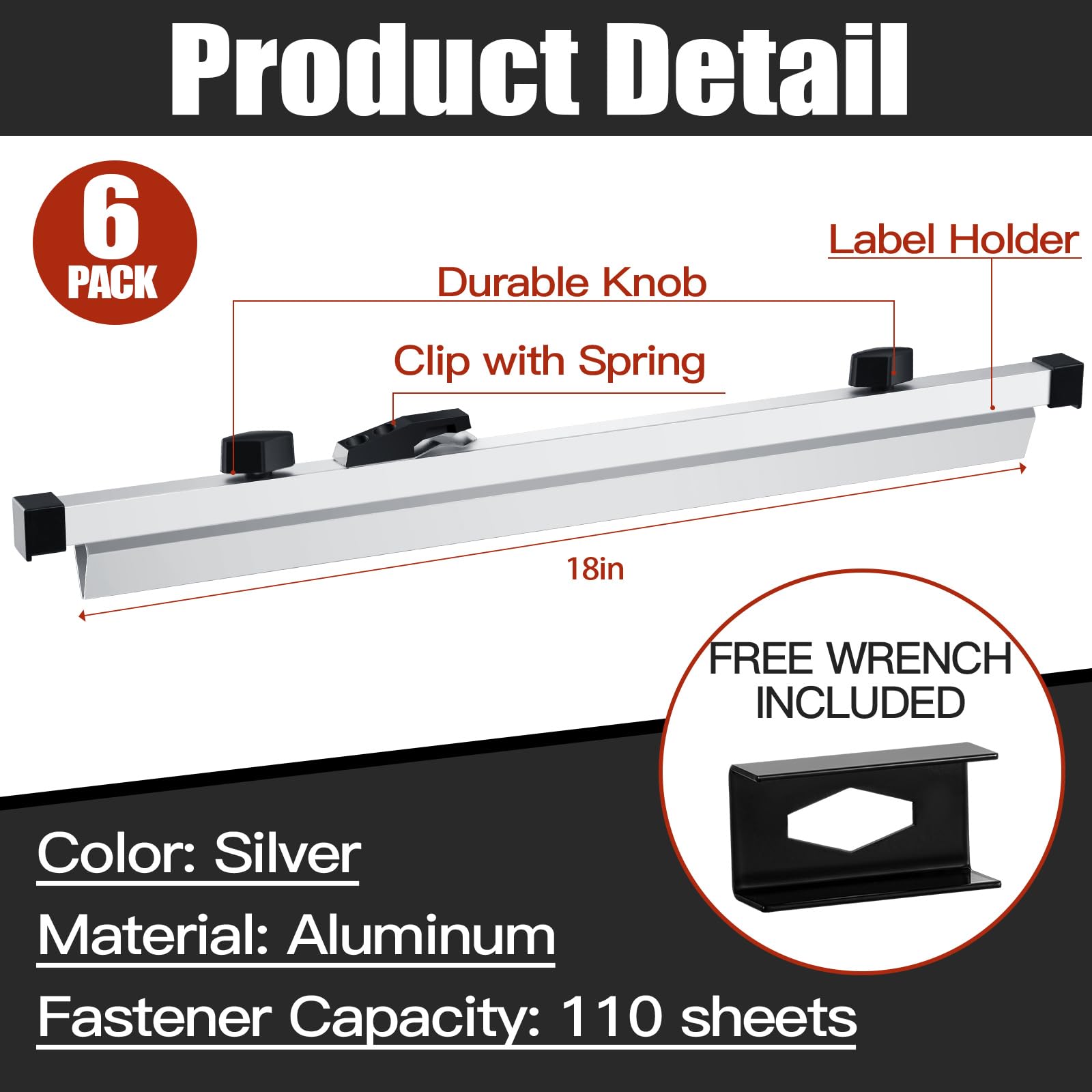 Snapklik.com : Estune 6 Pcs Blueprint Hanging Clamps Binding Strips ...