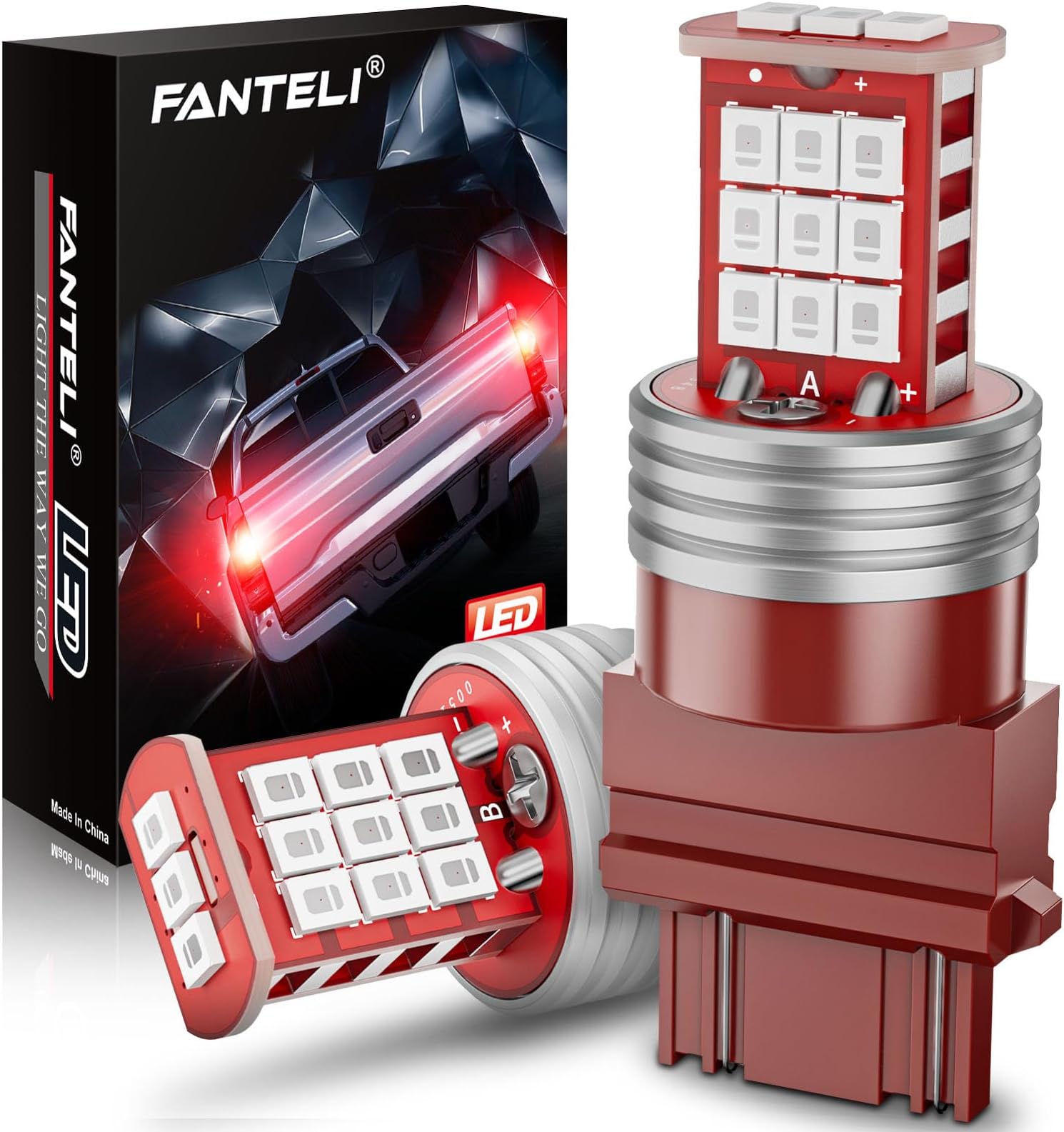 Amazon.com: FANTELI 3157 LED Bulb Flashing Brake Lights, 300% Brighter ...