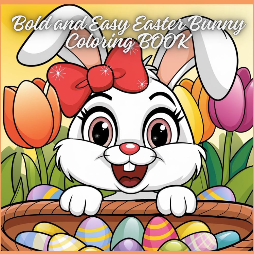 Bold and Easy Easter Bunny Coloring BOOK: Easy Easter Bunny Coloring ...